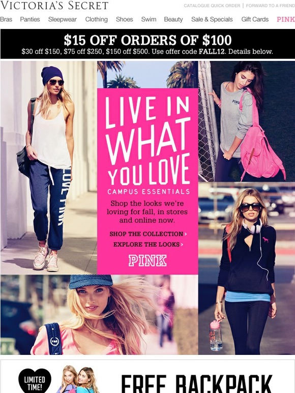 Victoria's Secret: Check Out PINK's New Campus Essentials + Free ...
