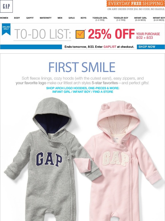 Gap: First smile, first giggle, first Gap logo ♥ | Milled