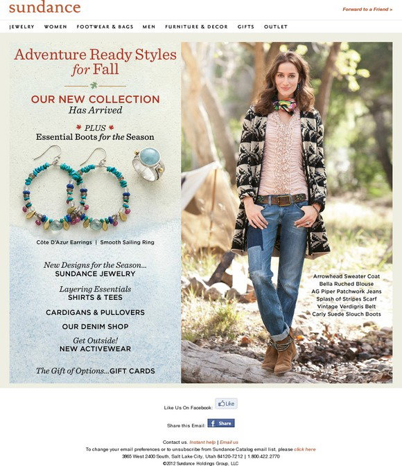 Sundance: Adventure Ready Styles...New for Fall | Milled