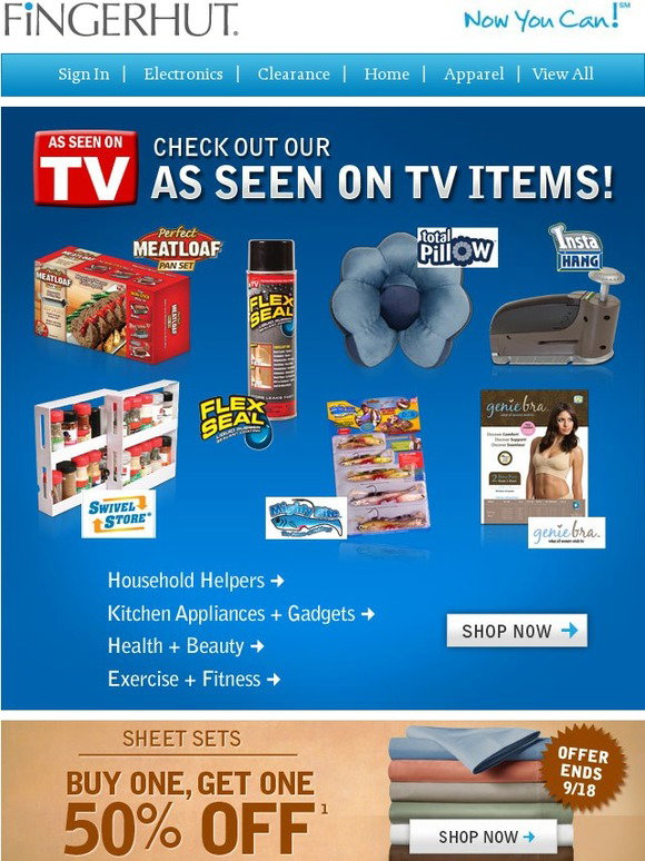 Fingerhut: Fingerhut: Shop Our As Seen On TV Products TODAY! | Milled