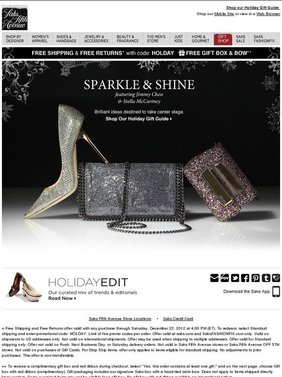 Saks Fifth Avenue: The season's best gifts that sparkle & shine | Milled