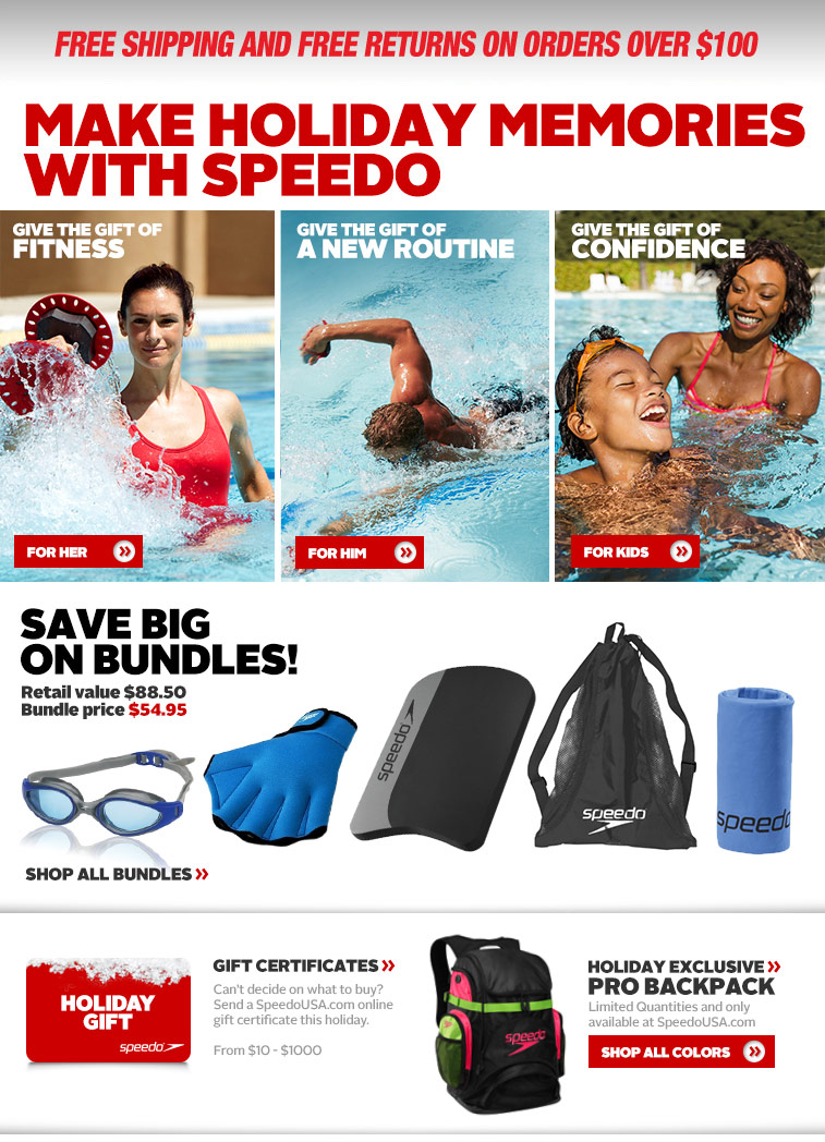 Speedo: Holiday Shopping at Speedo | Great Gift Sets and More | Milled