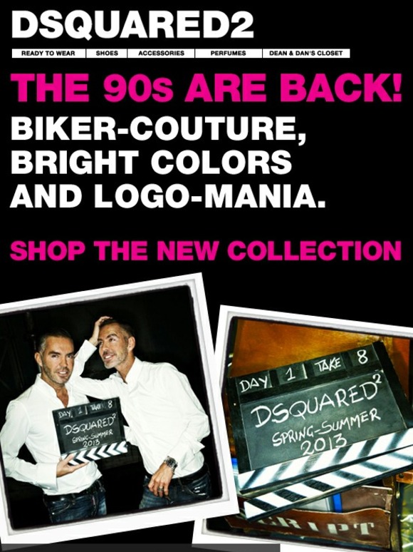 Dsquared2: Spring News: the 90s are Back! | Milled