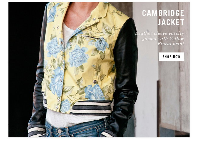 Rag & Bone: The Cambridge Varsity Jacket in Yellow Floral Print | Milled