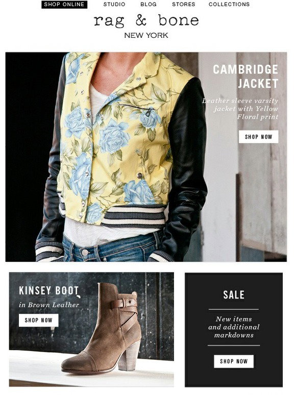 Rag & Bone: The Cambridge Varsity Jacket in Yellow Floral Print | Milled