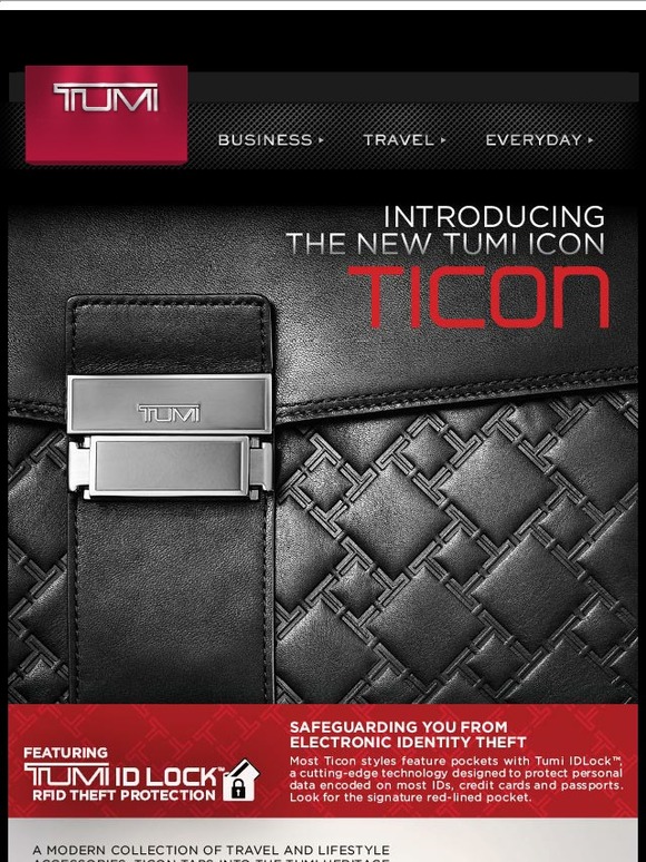 TUMI: Introducing TICON, the newest Tumi icon | Milled