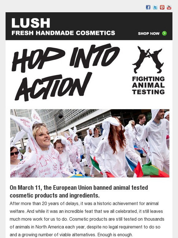 Lush Cosmetics: LUSH Life - Fighting Animal Testing | Milled