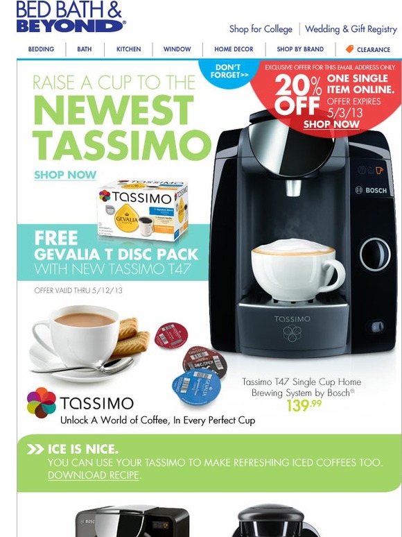 Bed Bath & Beyond: Remember, your 20% offer is here. Introducing the ...