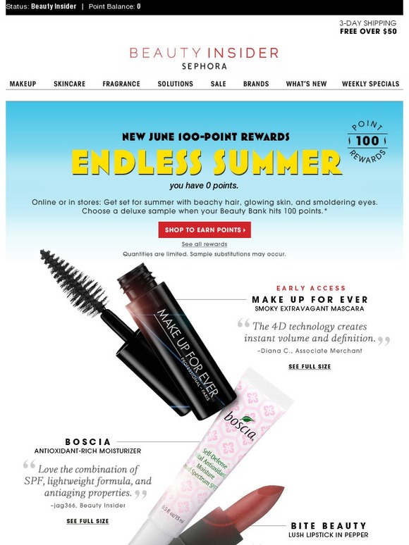 Sephora: New 100-point rewards! | Milled