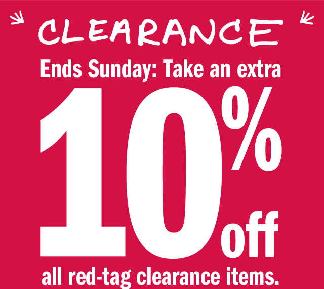 Pier 1: 3 days only: An extra 10% off all clearance items. | Milled