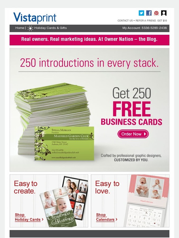 Vistaprint Get 250 Free Business Cards Just Pay Shipping Milled
