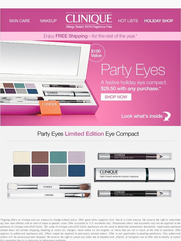 Clinique: Party-pretty eyes for $29.50 (A $100 Value) | Milled