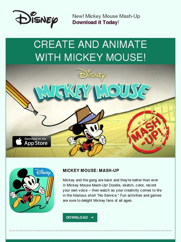 Disney Store: Download the NEW Mickey Mouse Mash-Up App | Milled