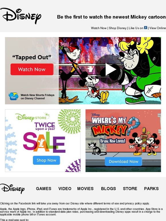 Disney Store: Watch "Tapped Out," Mickey's Newest Cartoon. | Milled