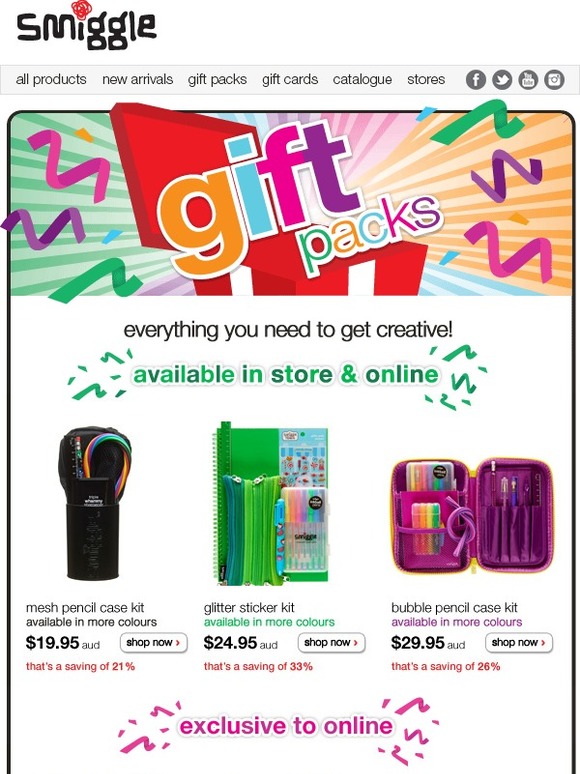 Smiggle: all new gift packs are here! | Milled