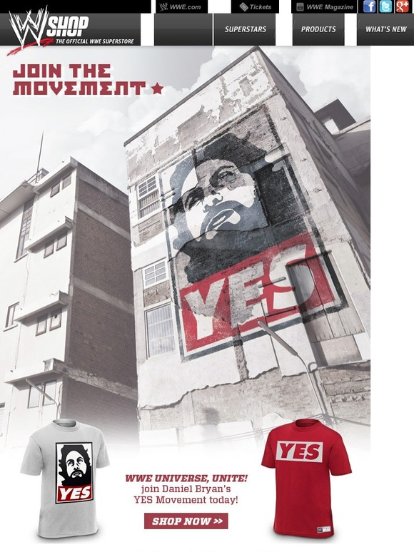 WWE Shop: Join the Yes Movement! | Milled