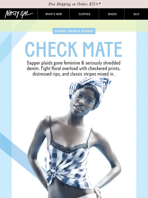 Nasty Gal: Trender Bender: Check Mate | Milled