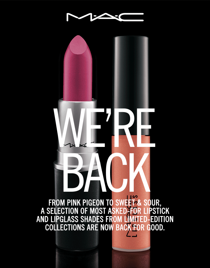 M·A·C: Limited Edition Lipsticks & Lipglass Shades Are Now Back For ...