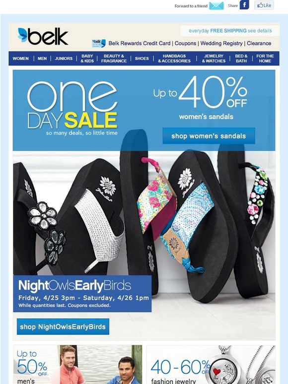 Belk: Extra 15% off During our One Day Sale - Happening Now! | Milled