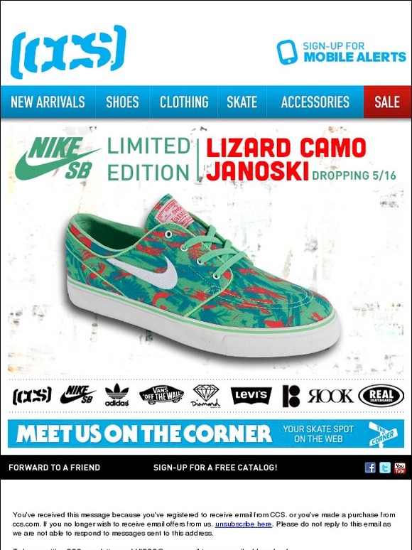 CCS: Limited Edition | Nike SB Lizard Camo Janoski | Milled