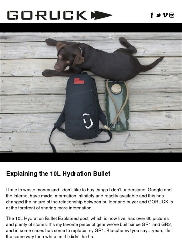 GORUCK: Explaining the 10L Bullet Ruck | Milled