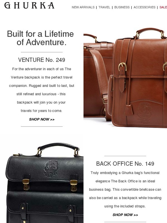 Ghurka: Introducing our Backpack Collection- Built for a Lifetime of ...