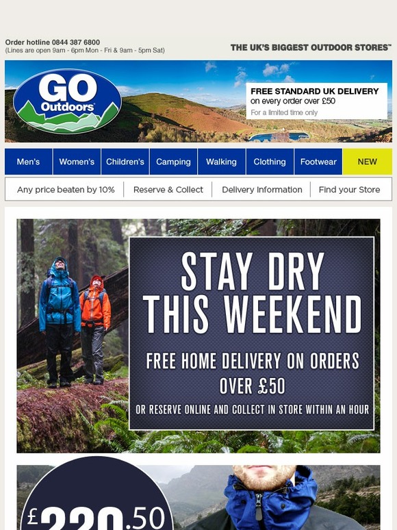 Go Outdoors: Stay Dry This Weekend | Reserve online and collect in ...