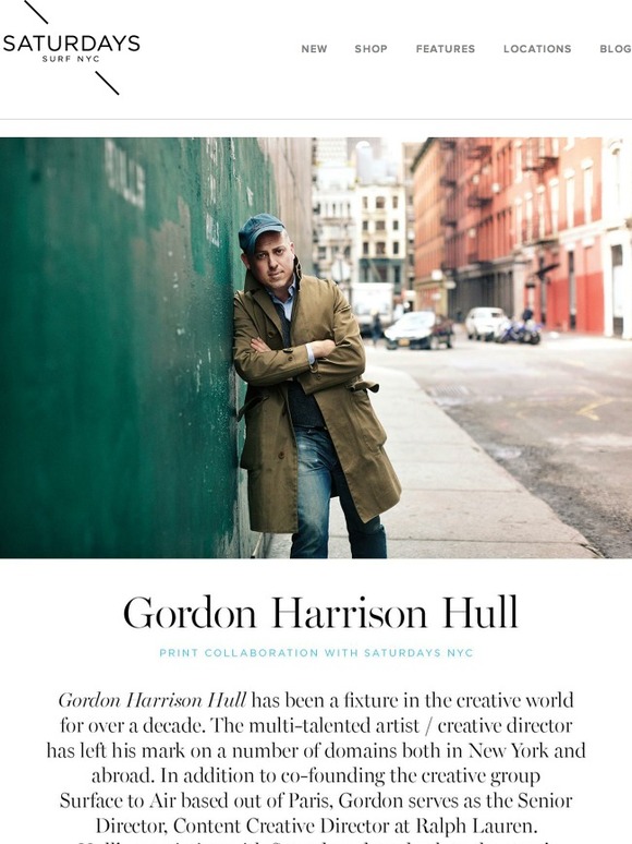 Saturdays NYC: Gordon Harrison Hull & Saturdays Capsule Collection | Milled
