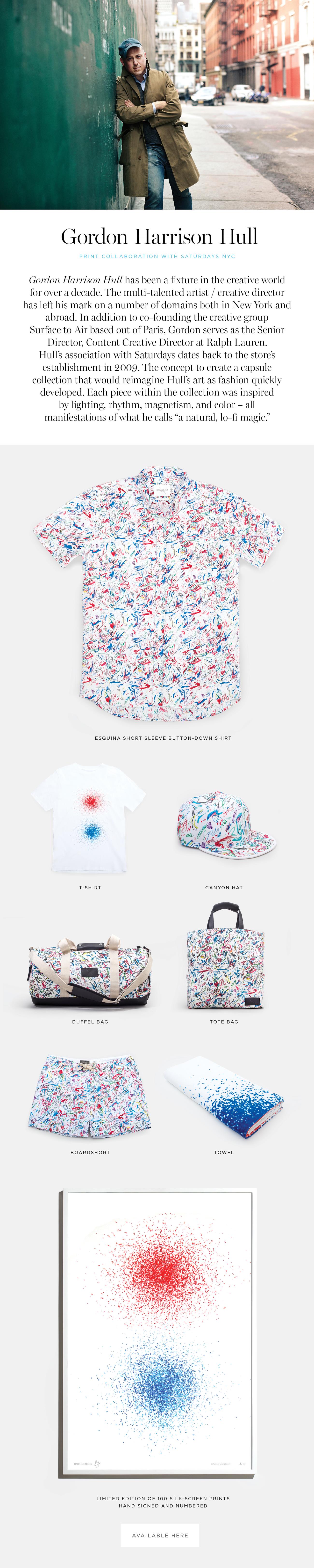 Saturdays NYC: Gordon Harrison Hull & Saturdays Capsule Collection | Milled