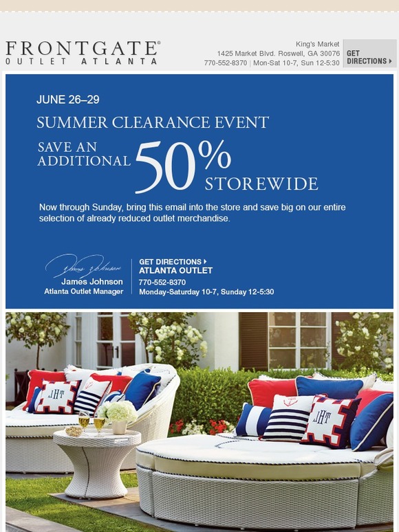 Frontgate: Save an additional 50% on already reduced outlet prices | Milled