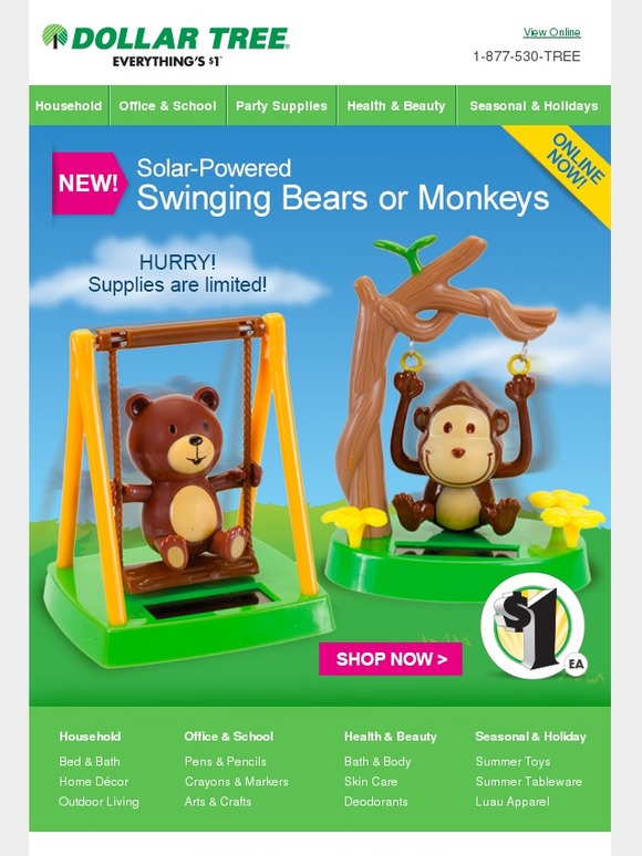 Dollar Tree: Solar Bears & Monkeys are swinging by & supplies are ...