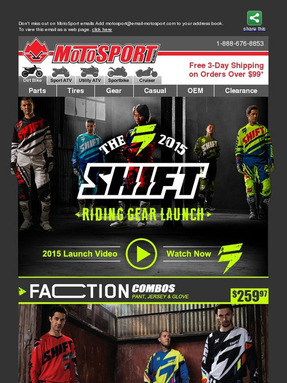 MotoSport: Check Out the 2015 SHIFT Riding Gear! | Milled