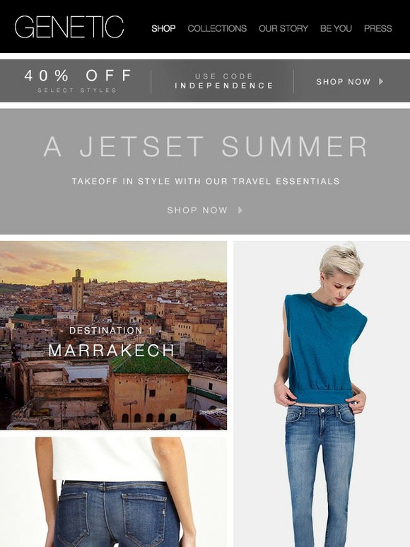 Genetic Denim: Wheels Up! Jetset in Style | Milled