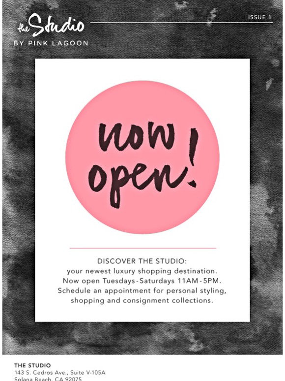 Pink Lagoon: Hooray! The Studio is now open! | Milled