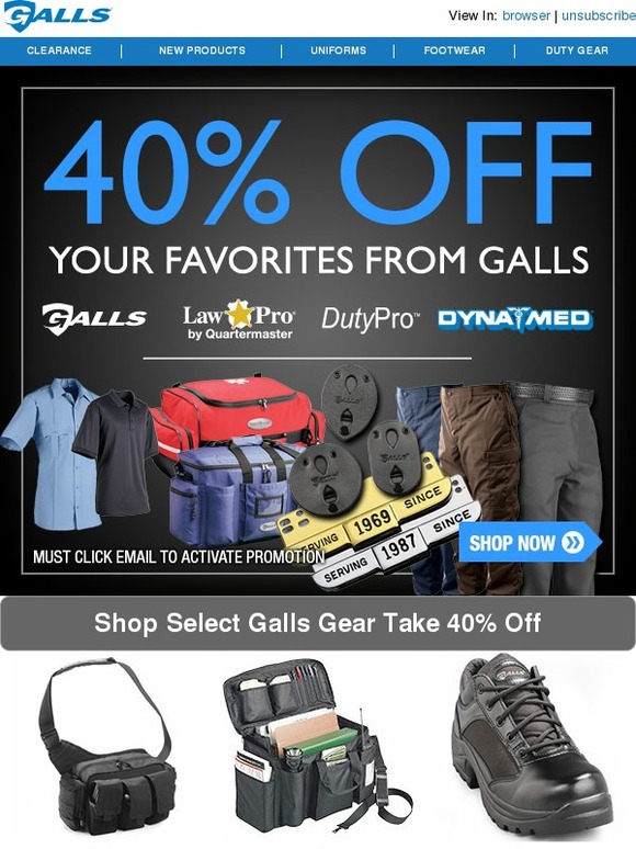 Galls: 40% Off Your Favorites from Galls | Milled