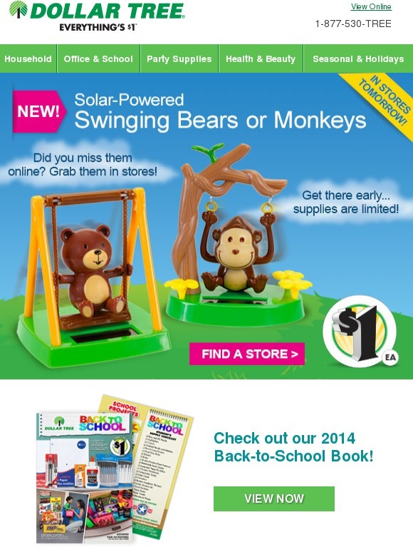 Dollar Tree: Solar Swinging Bears & Monkeys In Stores Tomorrow Morning ...