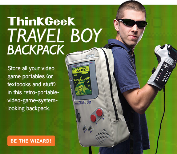 ThinkGeek: Now you're carrying stuff with power: BACKPACK POWER! | Milled