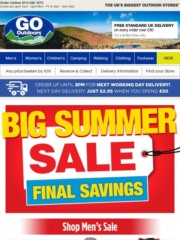 Go Outdoors: Bank holiday savings on tents, camping & clothing in our ...