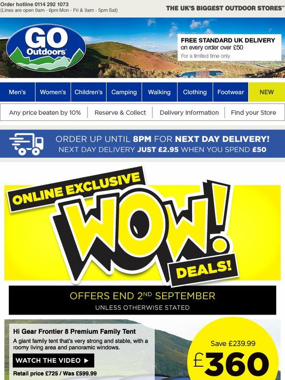 Go Outdoors: New WOW deals! Save on the Hi Gear Frontier 8 Premium ...