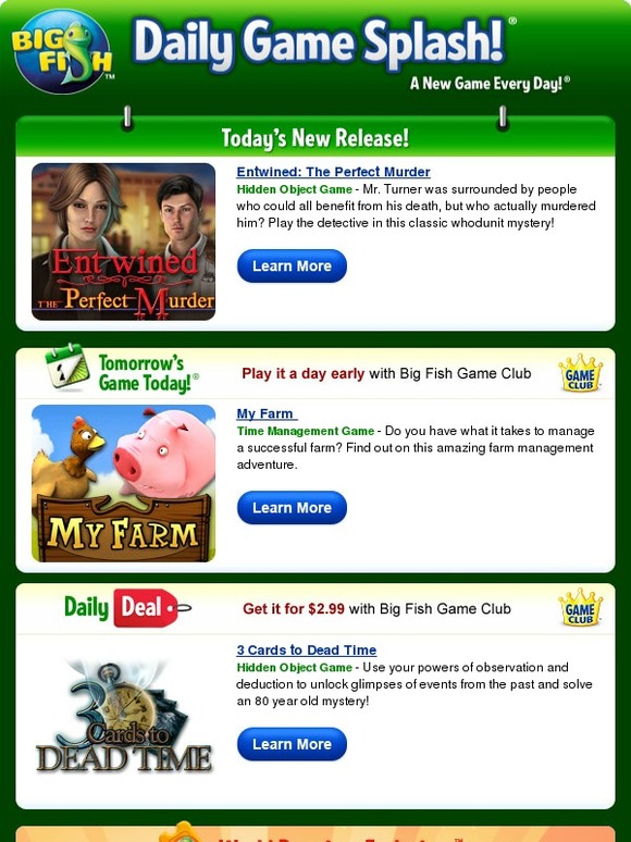 Big Fish Games: Daily Game Splash: Entwined: The Perfect Murder | Milled