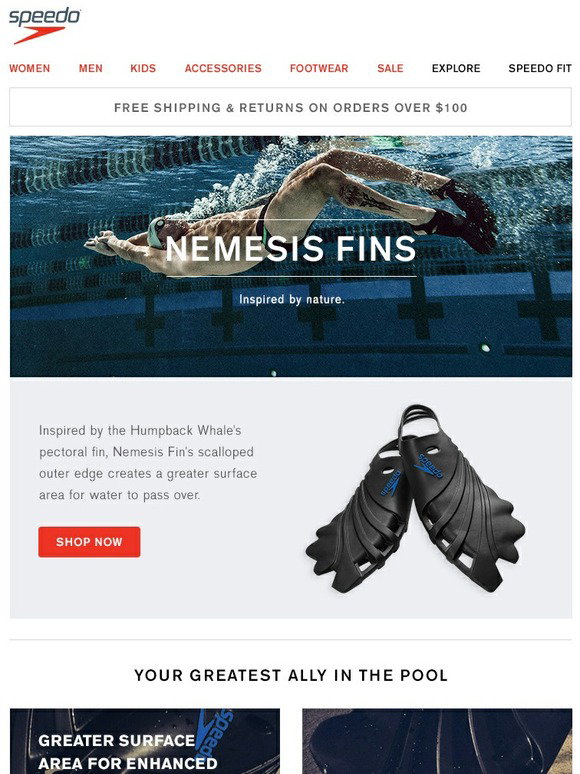 Speedo: Award Winning Nemesis Fin | Now Available | Milled