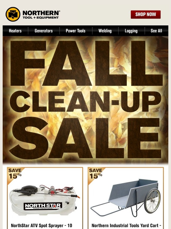 Northern Tool: Fall Clean-up Sale! | Milled