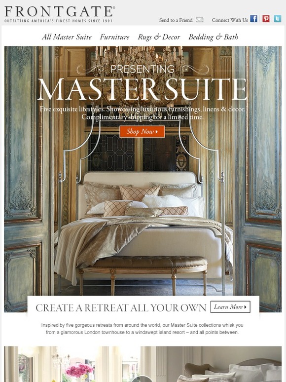 Frontgate: Presenting Master Suite: Enjoy complimentary shipping for a ...