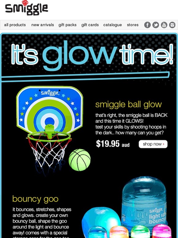 Smiggle: bouncy goo and glow in the dark too! | Milled