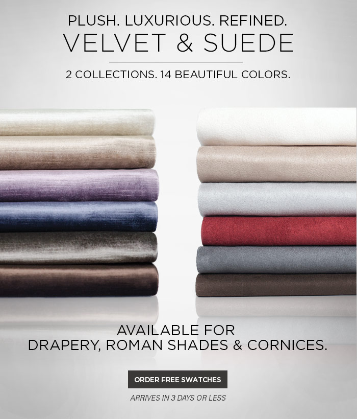 The Shade Store: Exclusive Velvets and Suedes are Plush & Luxurious ...