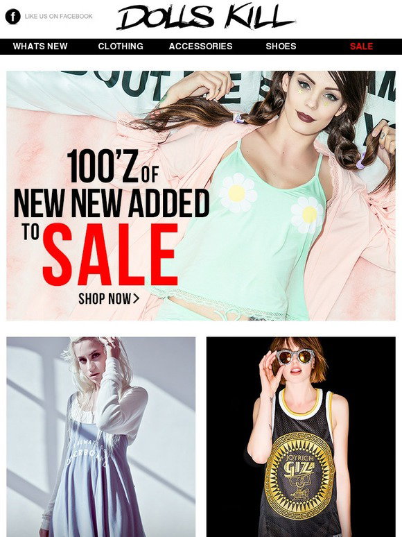Dolls Kill: SALE on 100'z of New New | Milled
