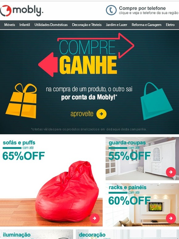 Mobly: Compre e Ganhe + descontos de até 65% OFF. Aproveite! | Milled