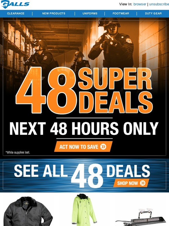 Galls: 48 Super Deals | 48 Hours Only | Milled