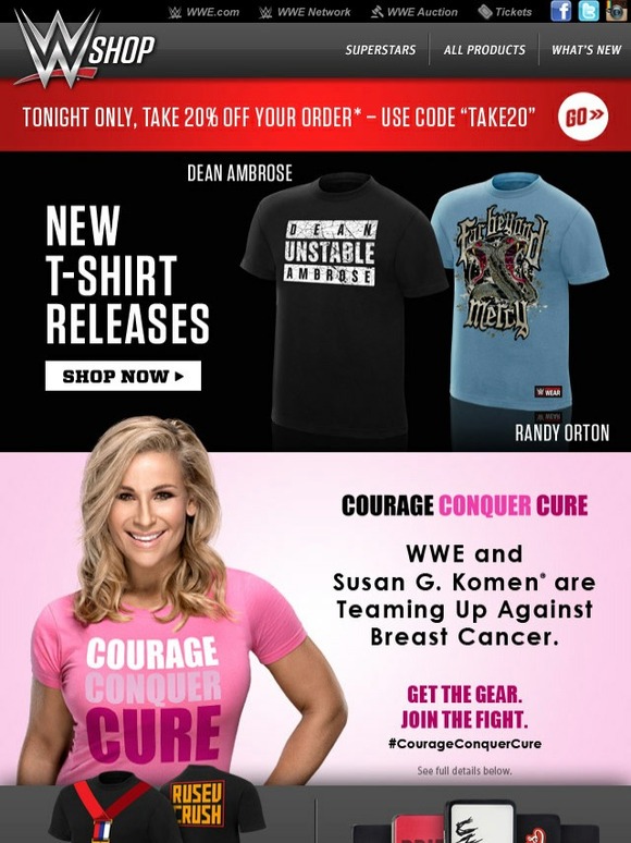 WWE Shop: Must See New T-shirts: Randy Orton, Dean Ambrose, and Rusev ...