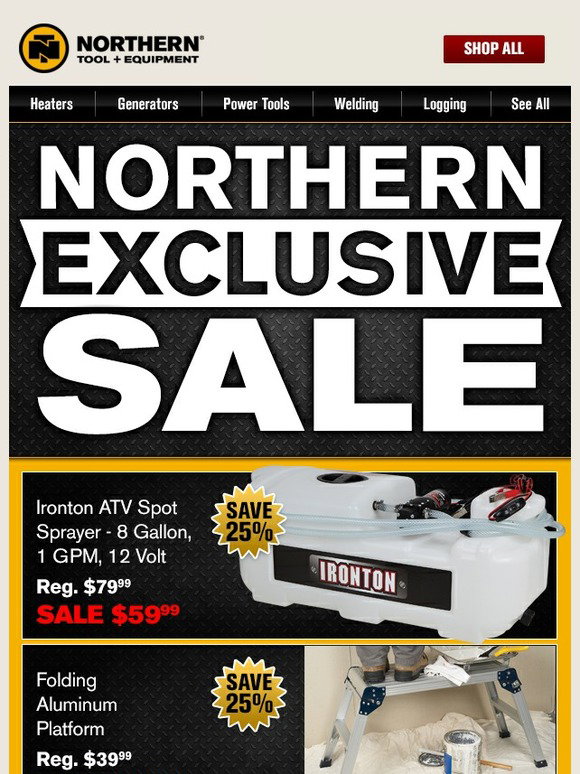 Northern Tool: Huge Savings On Northern Exclusive Favorites! | Milled